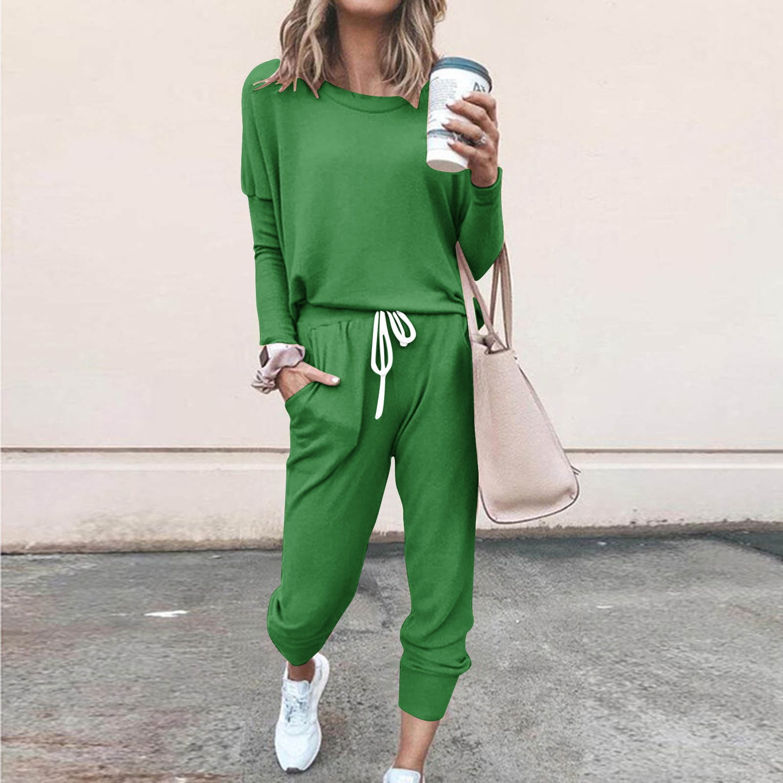 Women'S Two Piece Tracksuit Outfits Trendy Casual Long Sleeve Top High ...