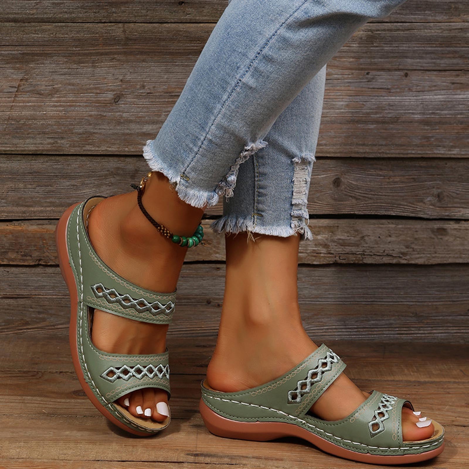 Women Sandals Clearance 2023! Pejock Women's Platform Wedge Sandals ...