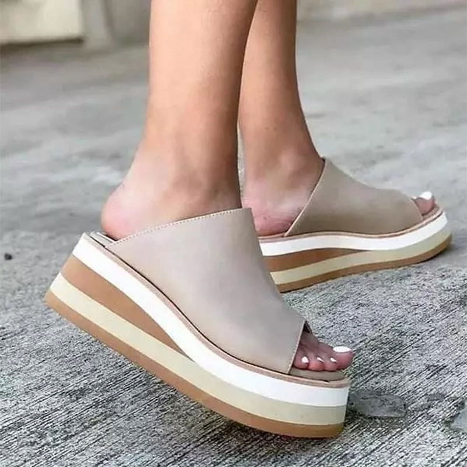 Women Sandals Mid Wedge Heels Summer Shoes Platform Sandals Women's ...
