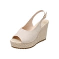Women Sandals Strappy Sandals Platform Shoes Slide Footwear Wide Open ...