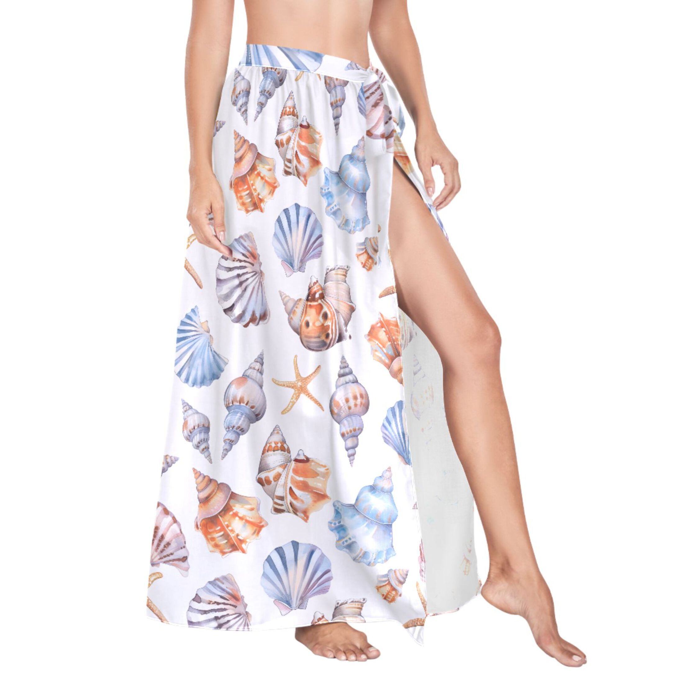 Women Sarong Wraps Sea Shell Coach Swimsuit Beach Pareo Bikini Coverups ...