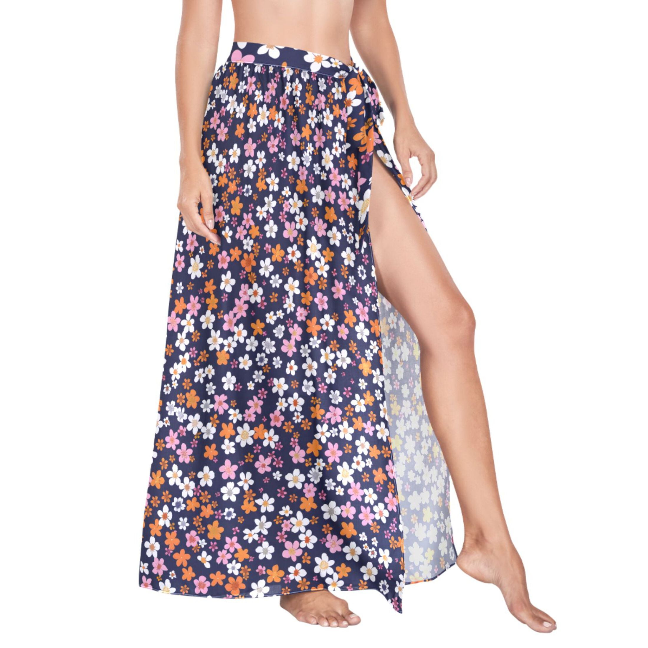 Women Sarong Wraps Small Flowers Floral Swimsuit Beach Pareo Bikini ...