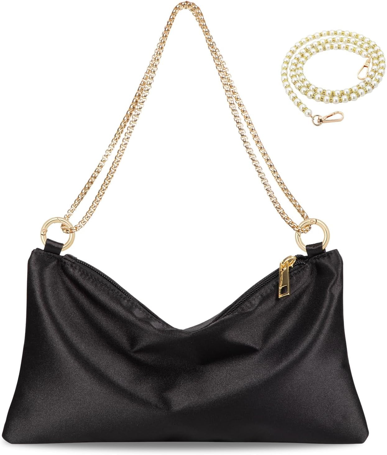 Women Satin Evening Handbag Wedding Prom Clutch Purse Formal Cocktail ...