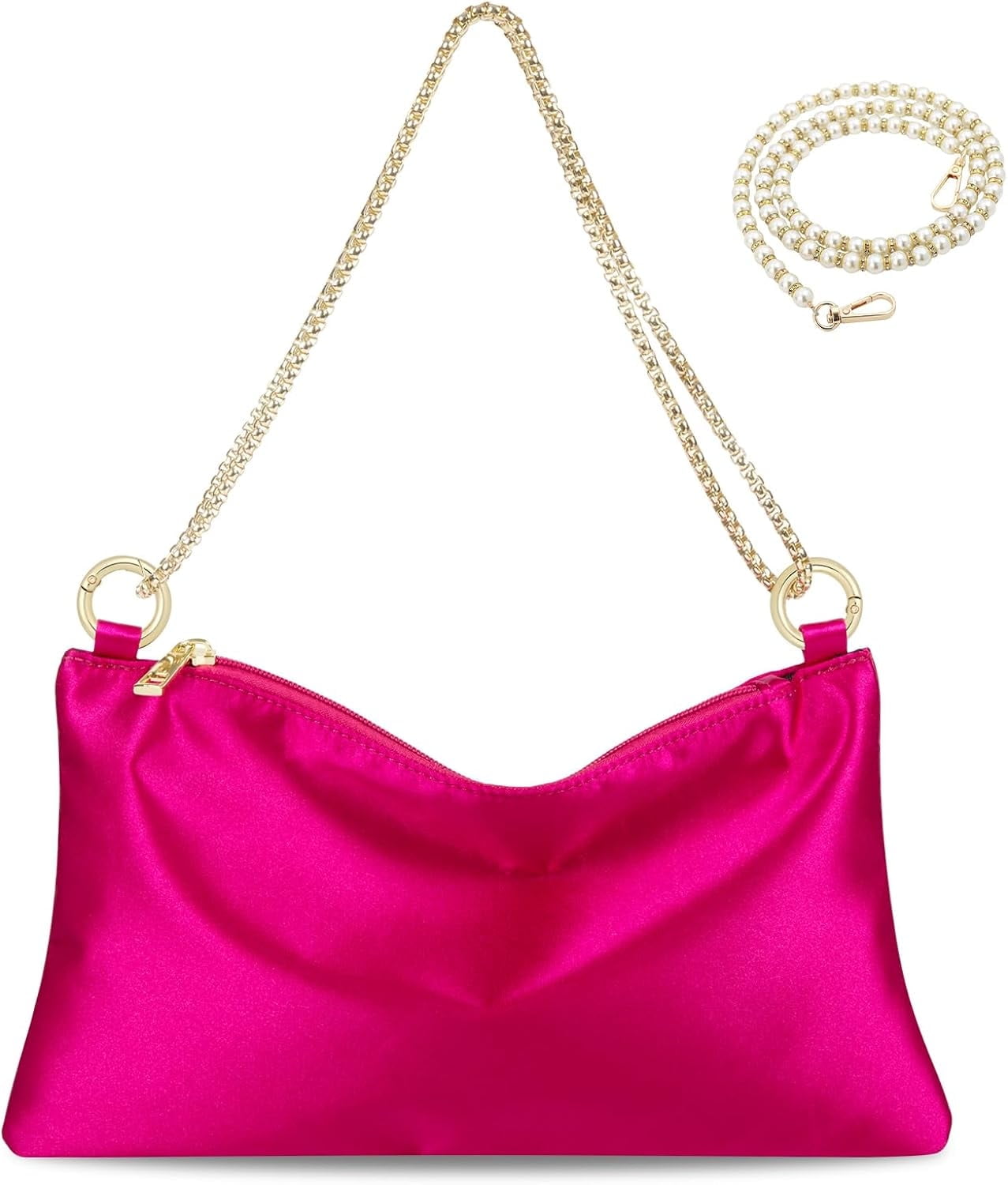 Women Satin Evening Handbag Wedding Prom Clutch Purse Formal Cocktail ...