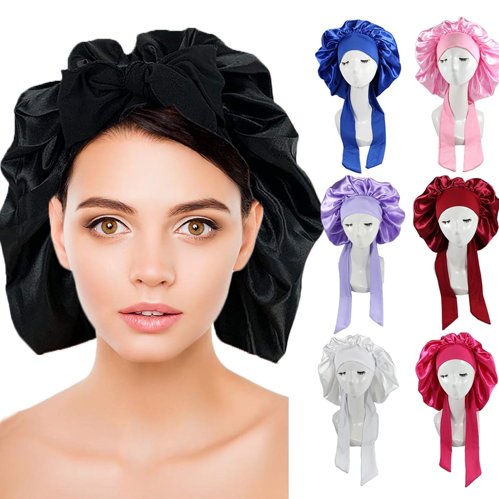 Visland Women's Silk Bonnet Satin Sleeping Cap, Blue - Walmart.com