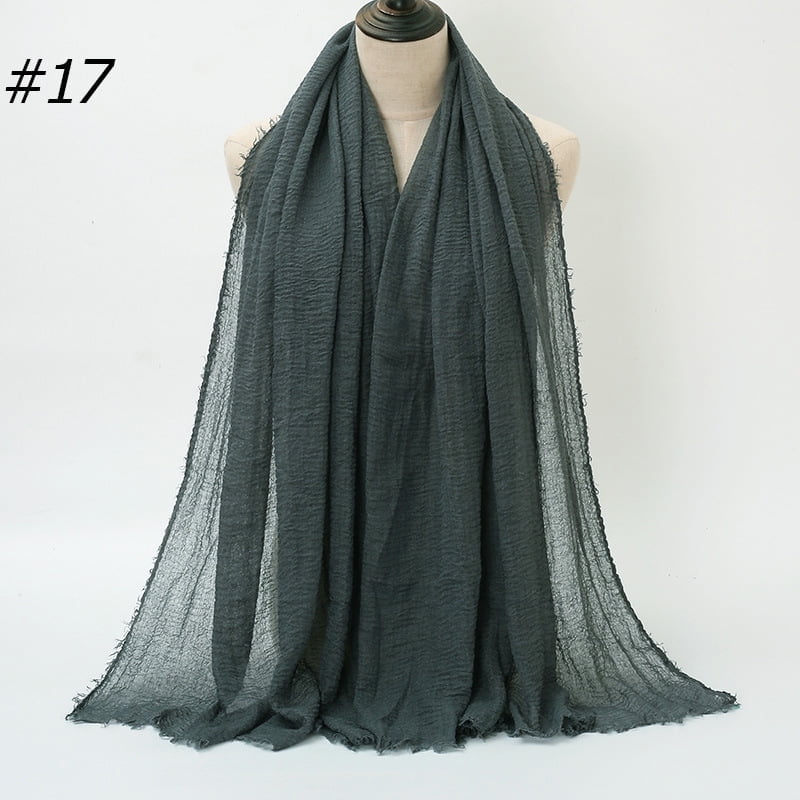 Women Scarf Shawl for All Season, Head Scarf Wraps Wrinkle Crinkle ...