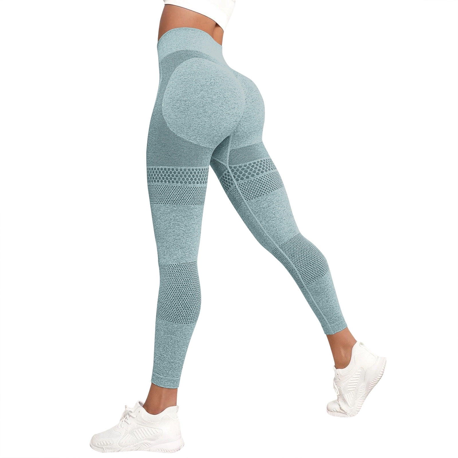 Women Scrunch Butt Lifting Leggings Solid Color High Waisted Tight fit ...
