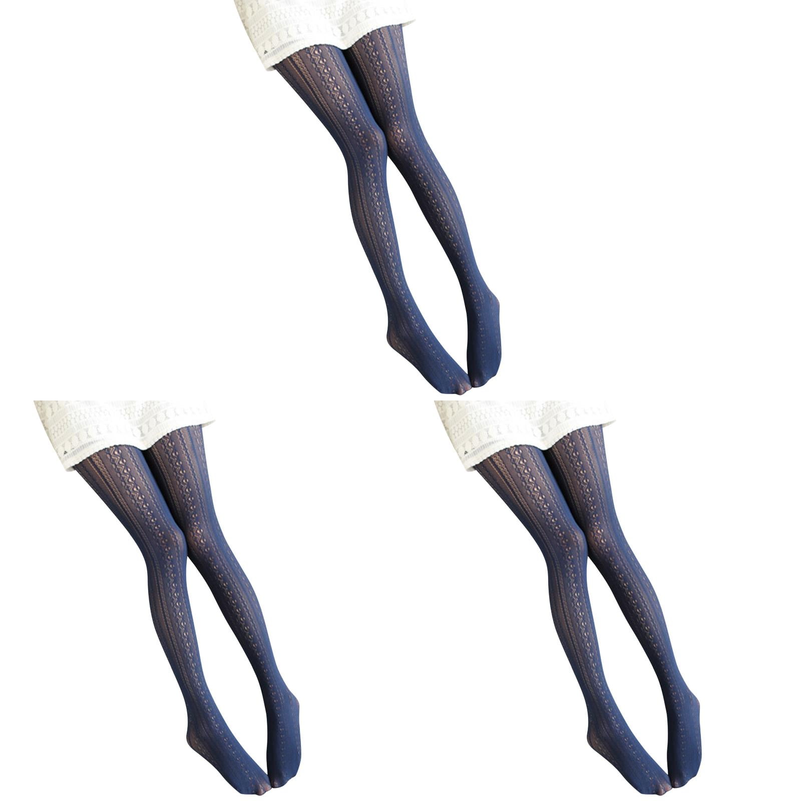 Women Sexy Retro Slim Pattern Tights Transparent Carved Lace Stockings ...