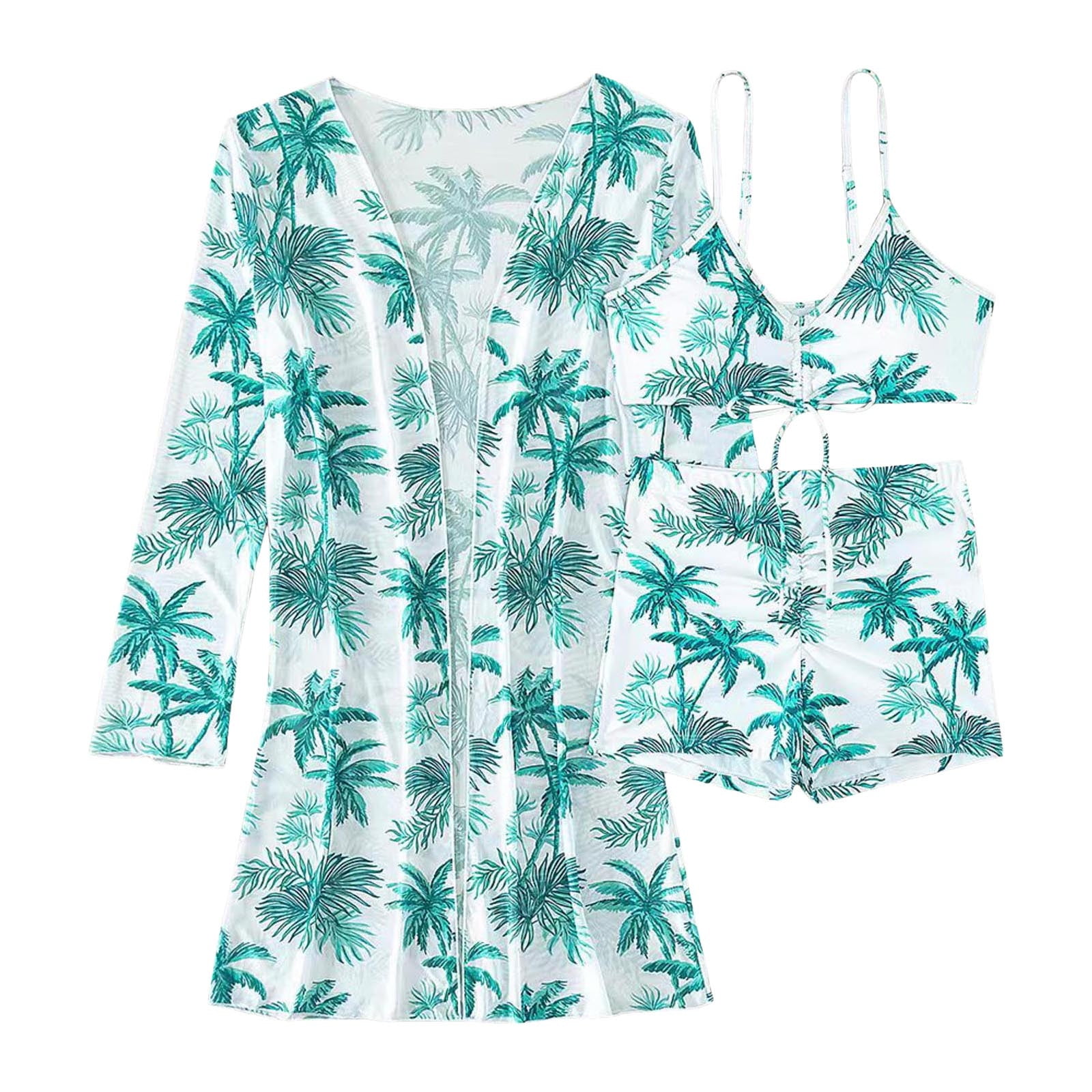 Women Sexy Swimsuit Bikini Set Swimwears New Pattern Maple Leaf Printed