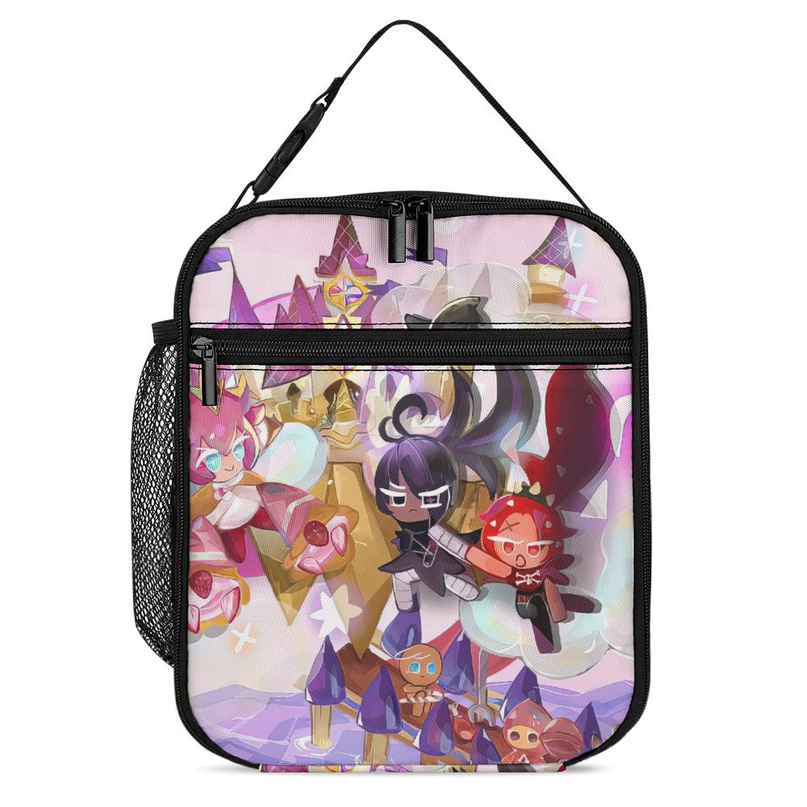 Women Shadow Milk Cookie Lunch Box Reusable Portable Lunch Bag Pattern ...