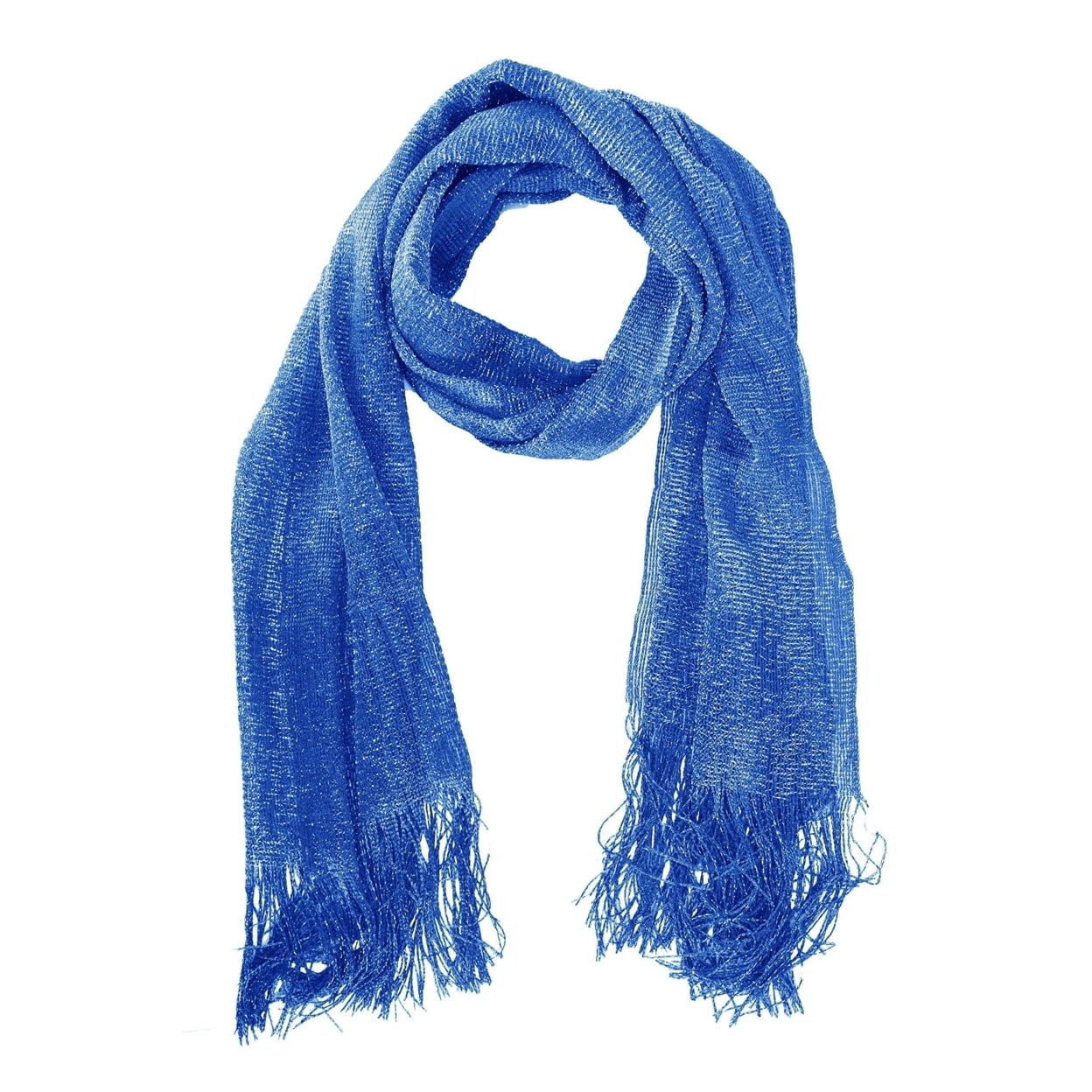 Women Sheer Metallic Shimmer Mesh Glitter Sparkle Scarf Shawl Wrap ...
