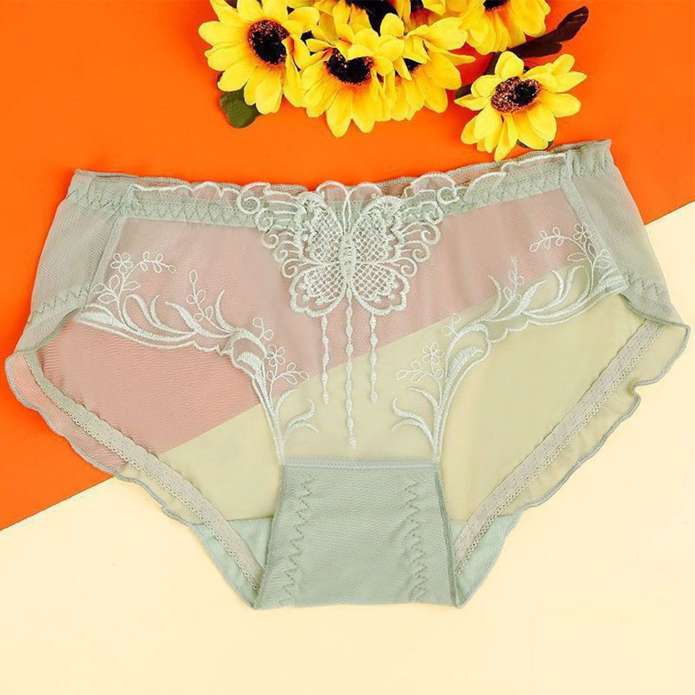 Women Sheer Panties Brief Ultra Thin Lace Underwear See Through Lingerie Knicker