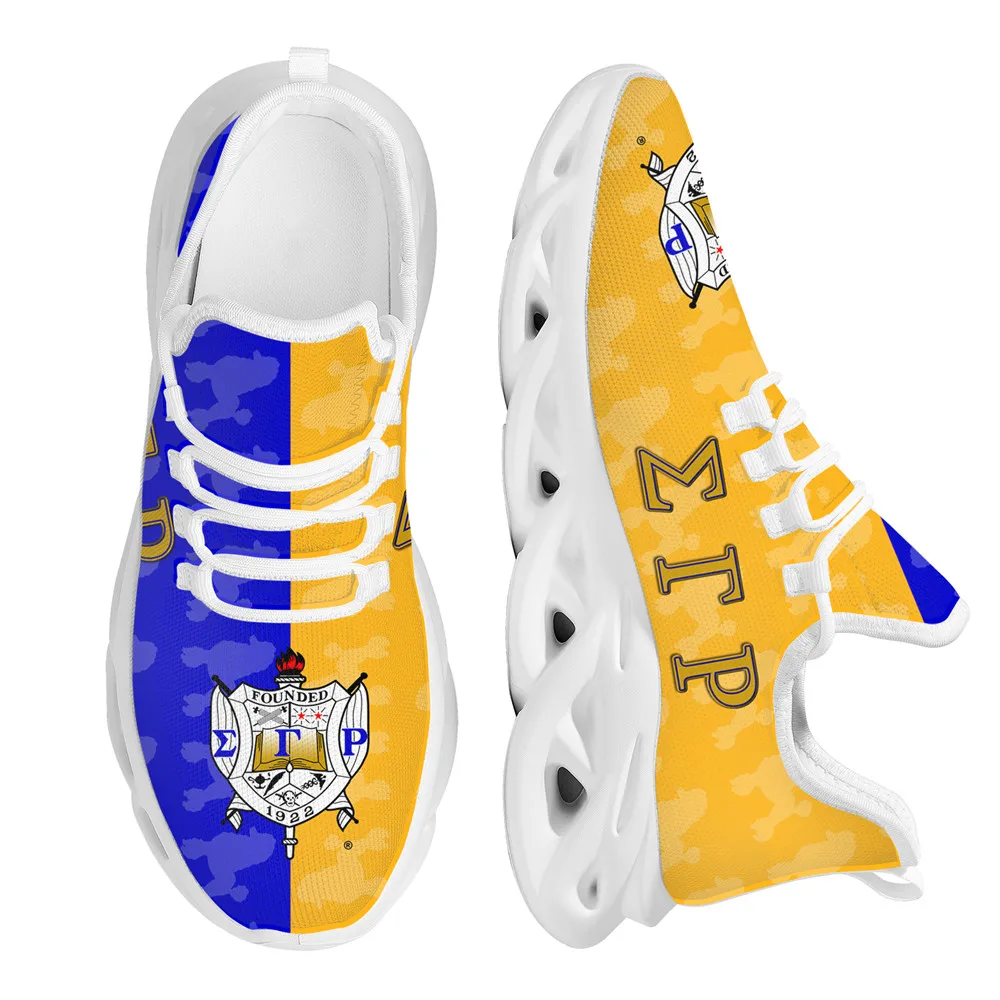 Women Shoes Lace-up Mesh Sigma Gamma Rho Poddles Breathable Running ...