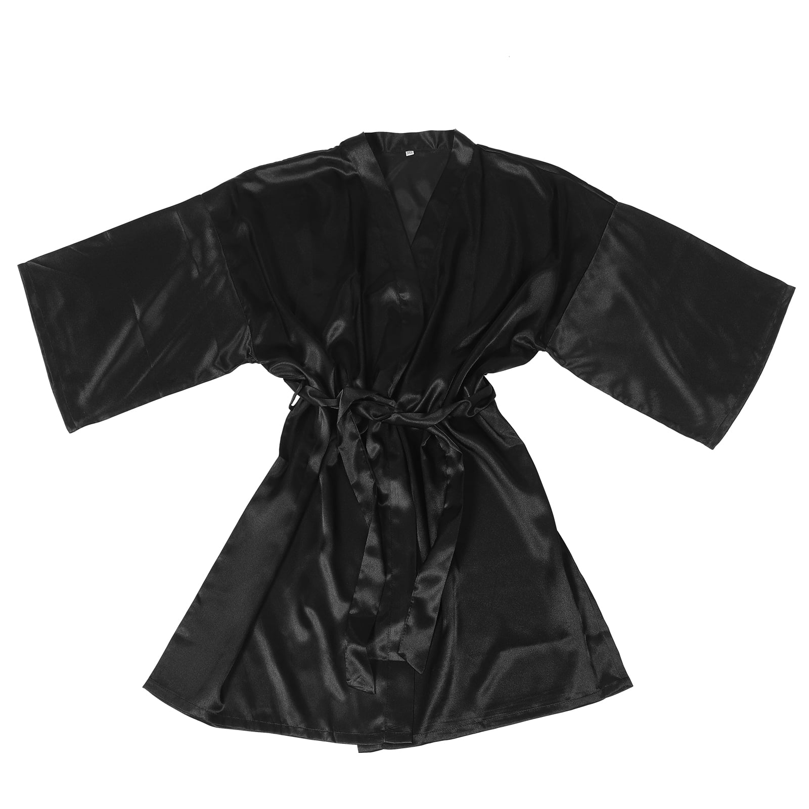 Women Short Silky Robe Artificial Silk Rope Bride Party Sleepwear Bride ...