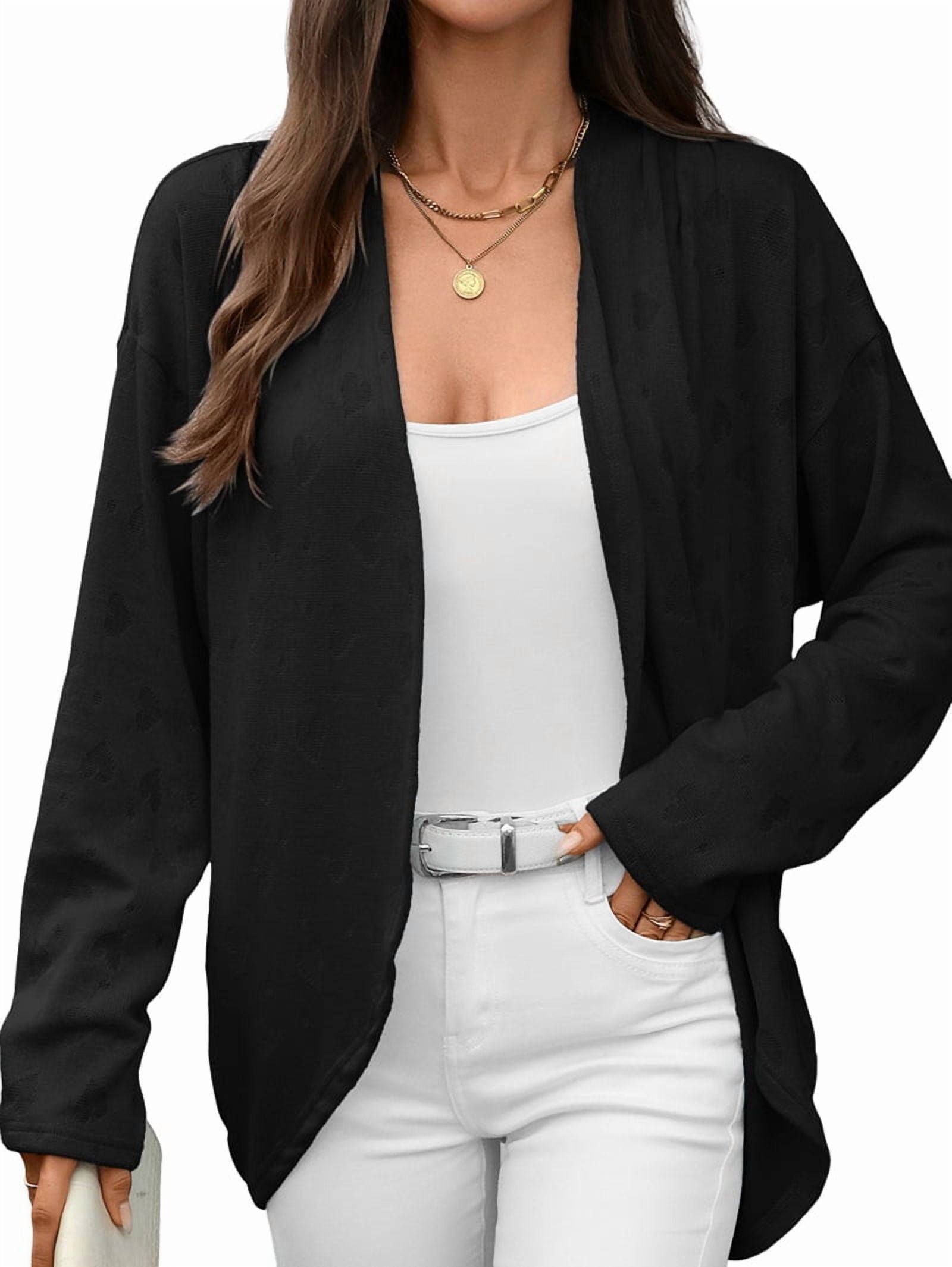 Women Short Sleeve Summer Cardigan Button Down Open Front V Neck ...