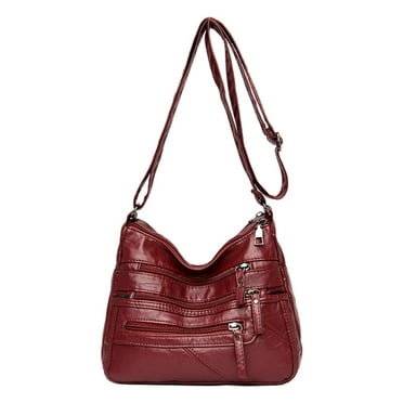 Collections Etc Women's Double-Handle Shoulder Handbag with Zippered 6 ...