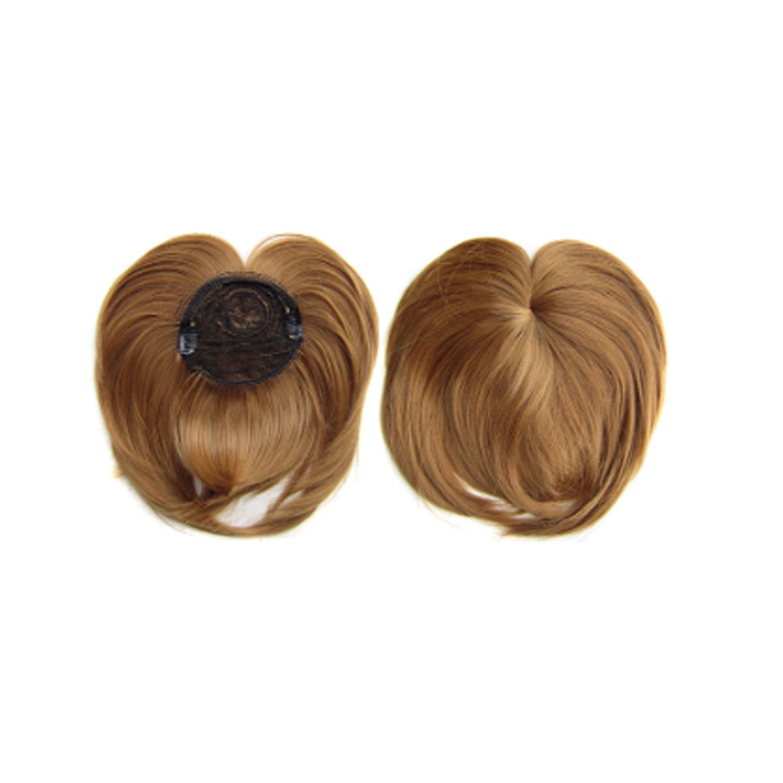 Women Silky Clip-On Hair Topper Wig Heat Resistant Fiber Wig Fashion ...