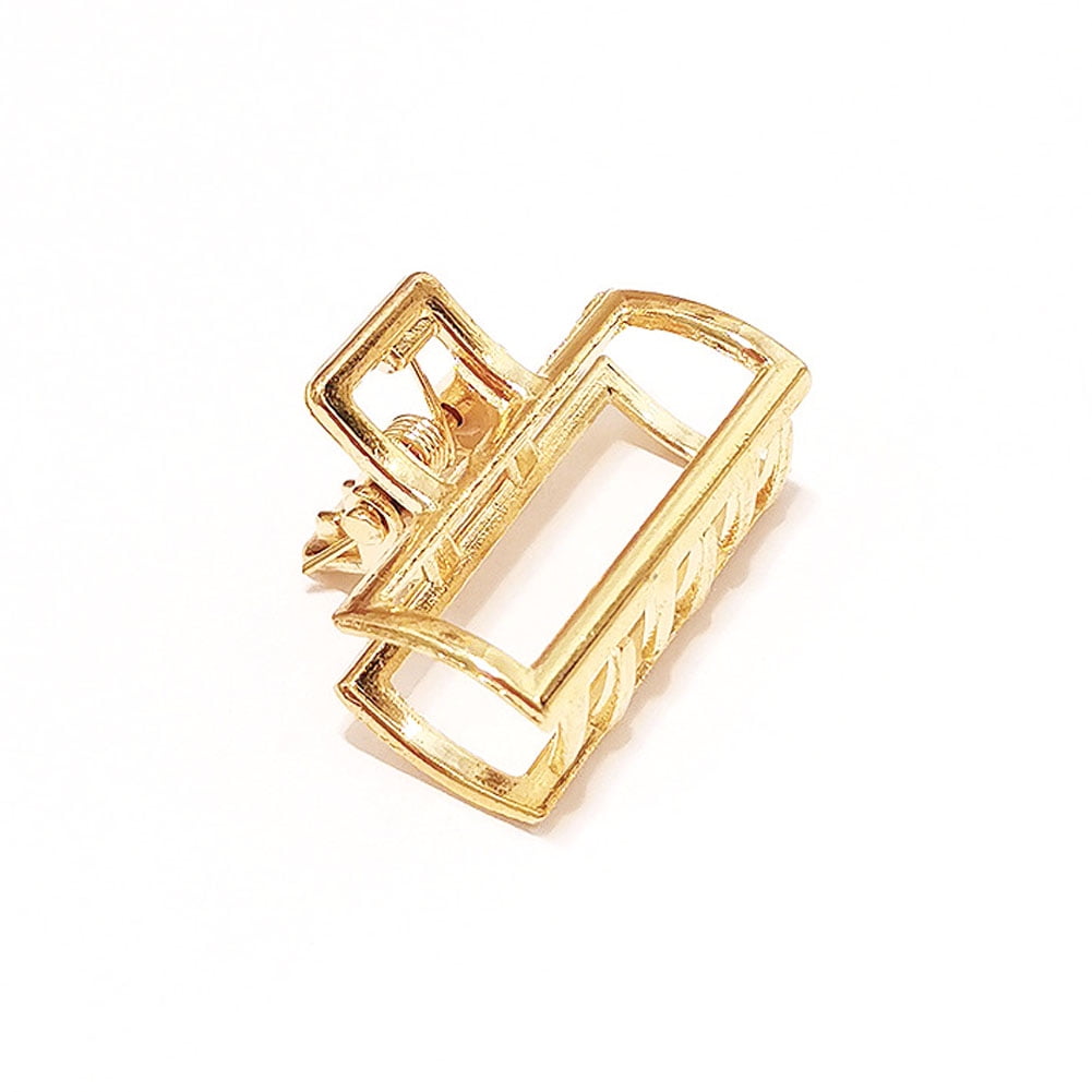 Women Simple Heart Hollow Alloy Hairpin Geometric Gold Alloy Hair Claws ...