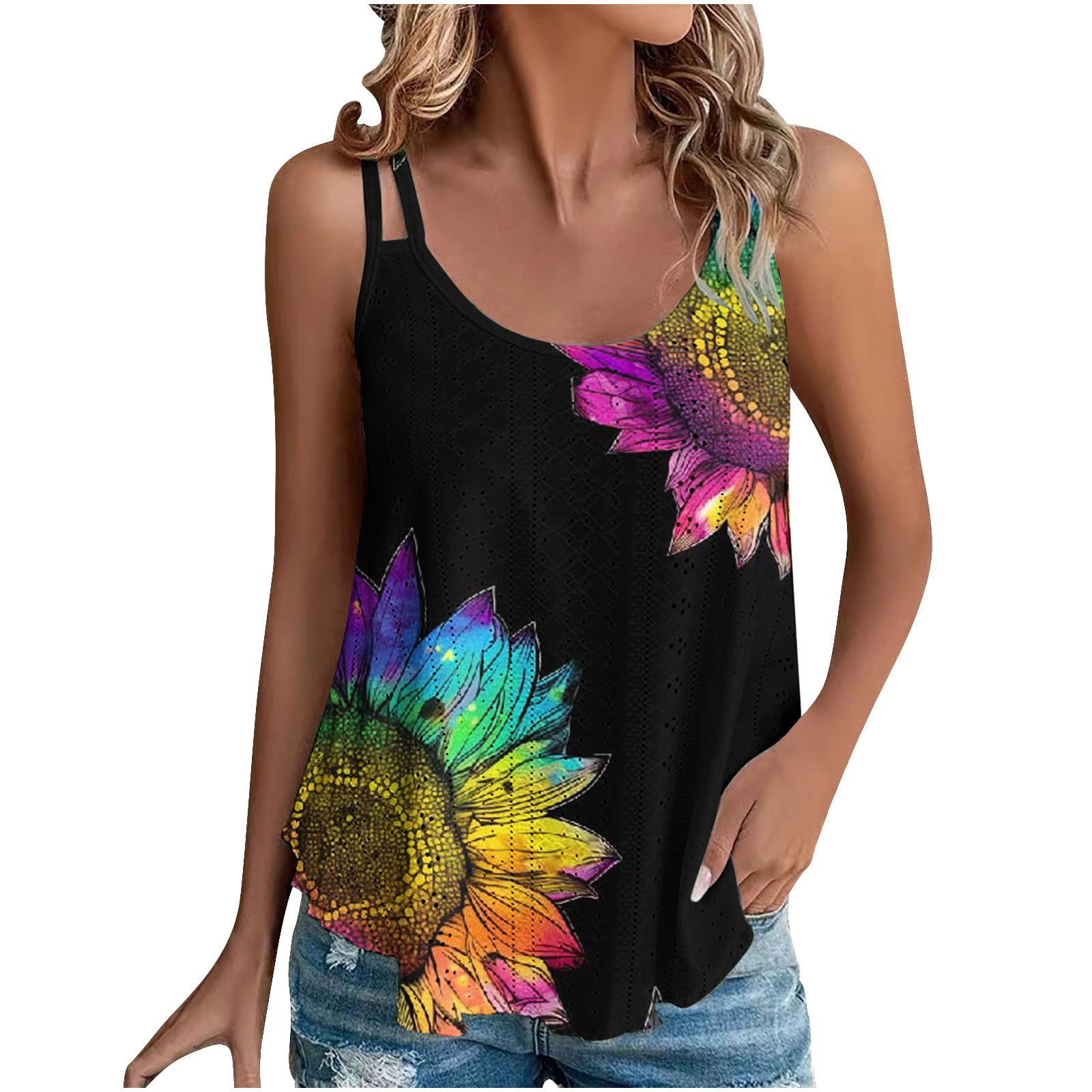 Women Sleeveless Crop Tops Plus Size, Blouses for Women Lace Generic ...