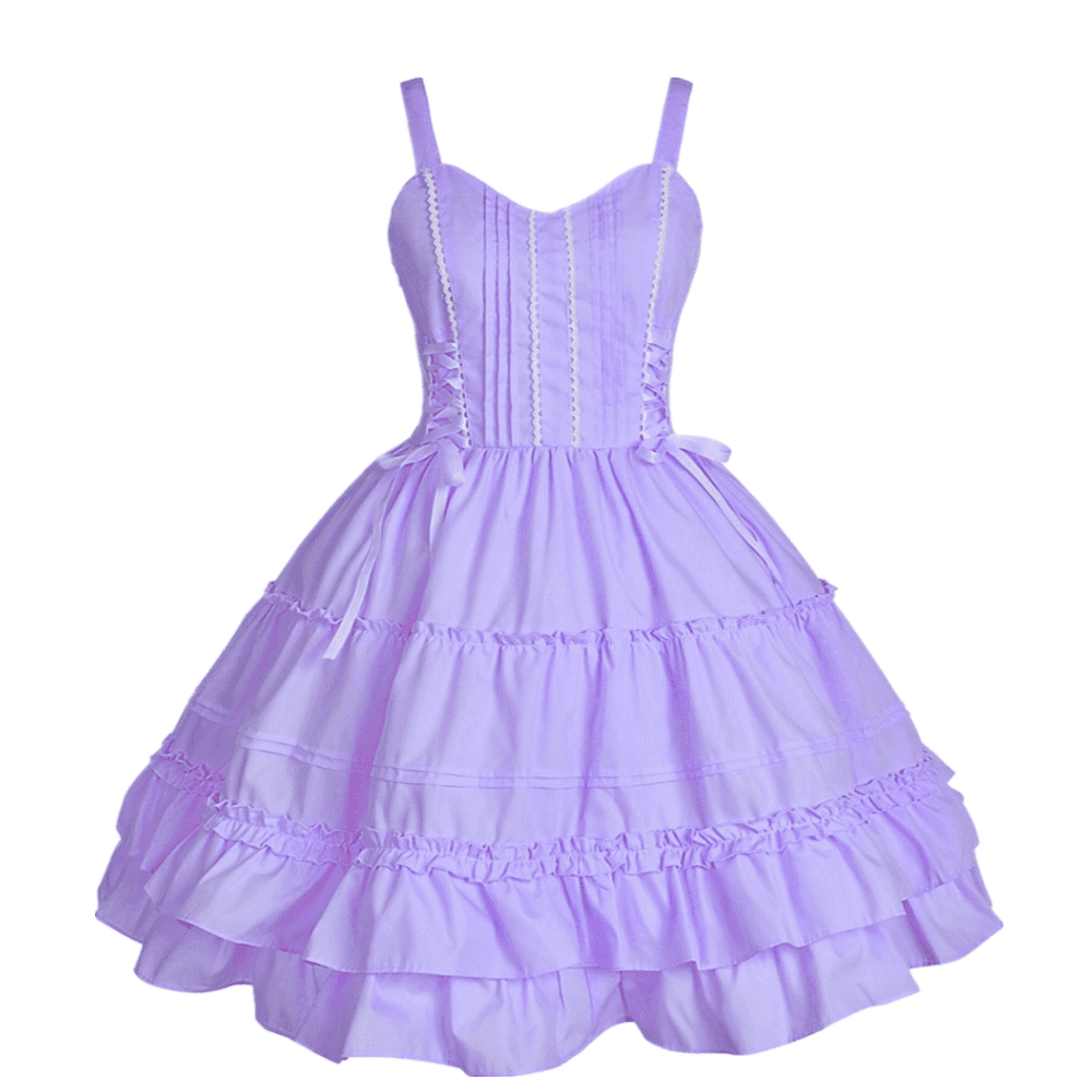 Women Sleeveless Gothic Lolita Dress Classic Summer Vinage Goth Lolita ...