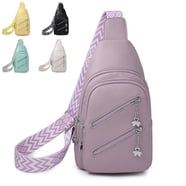 YOMYM Women's PU Leather Sling Bag, Small Crossbody Backpack, Fashion ...