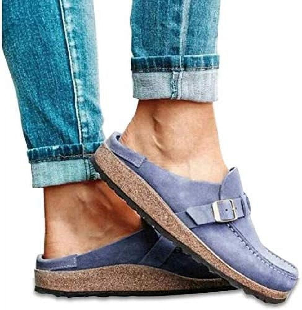 Women Slip on Loafer Flat Shoes Casual Comfy Clogs Suede Slip on S and ...