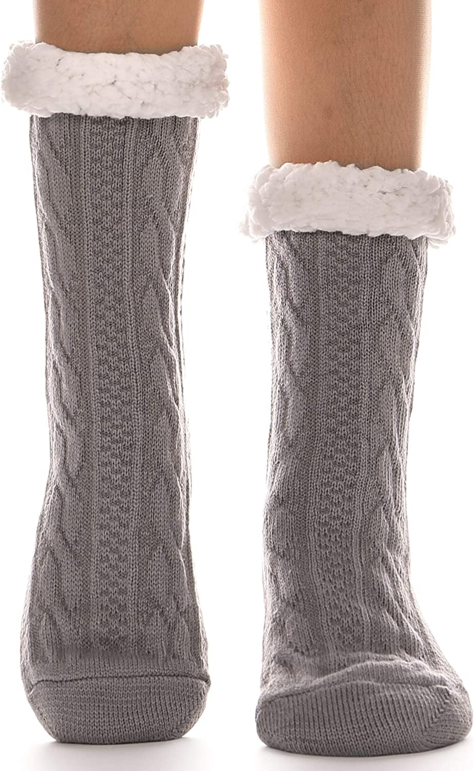 Women Slipper Fuzzy Socks Fluffy Cozy Cabin Warm Winter Soft Thick