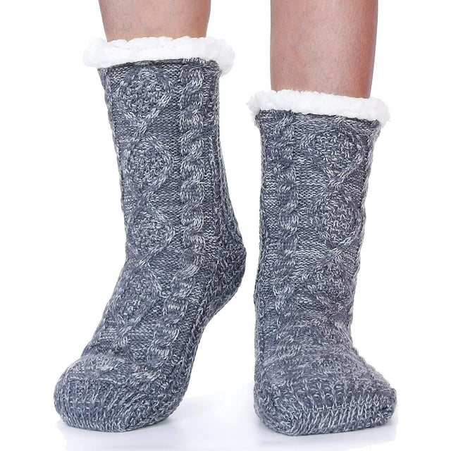 Women Slipper Socks with Grip Non Slip Fluffy Fuzzy Cabin Cozy Warm ...