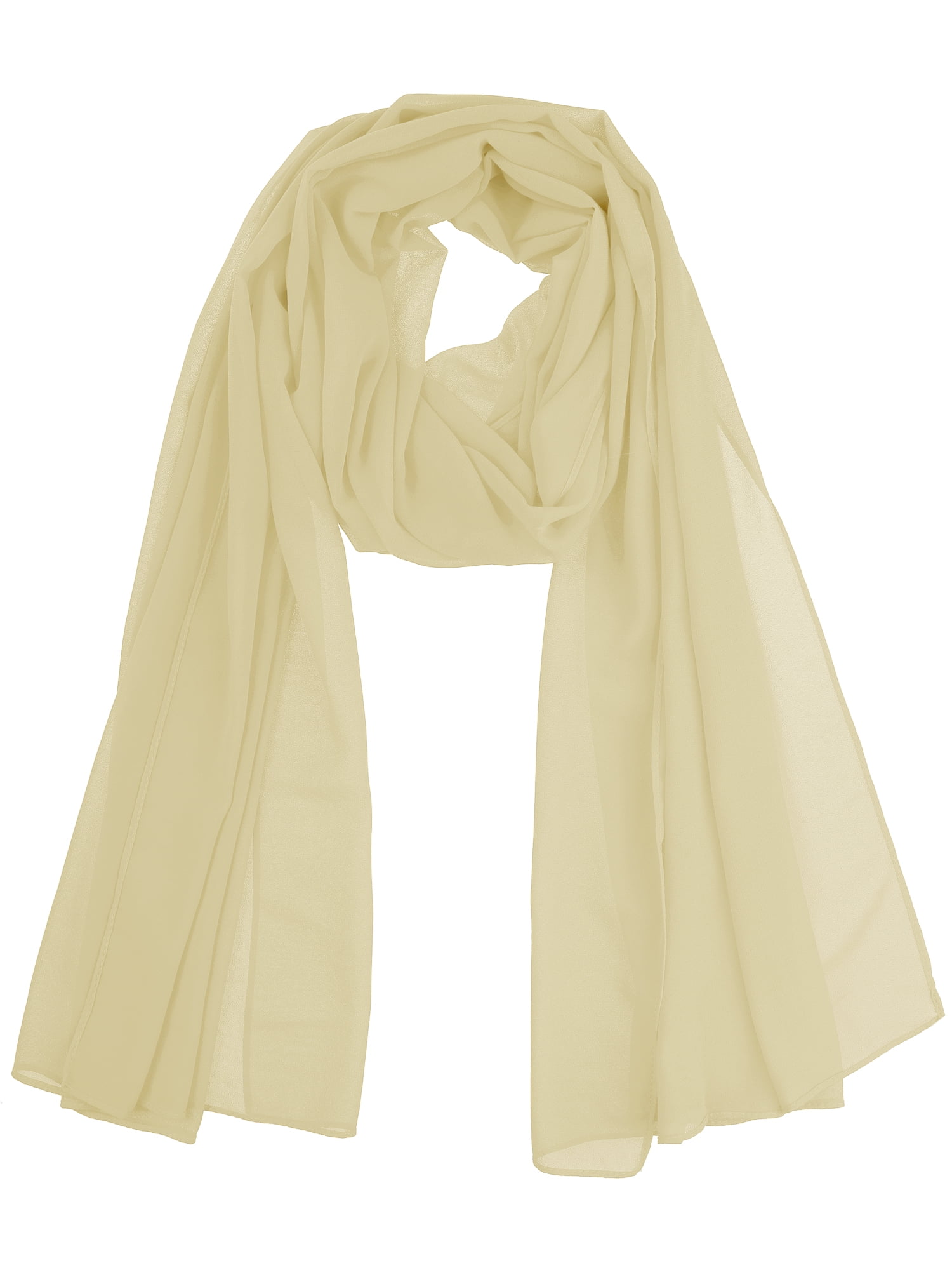 INSPIRE CHIC Women's Solid Chiffon Scarf Lightweight Soft Sheer Long ...