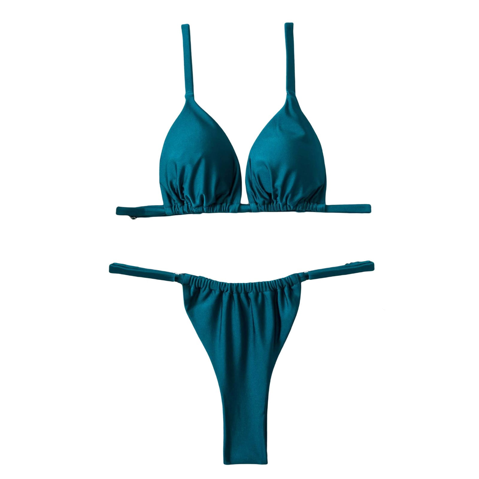 Women Solid Color Bikini Set Swimming Two Piece Swimsuits Swimwear Beach Suit Female Bathing