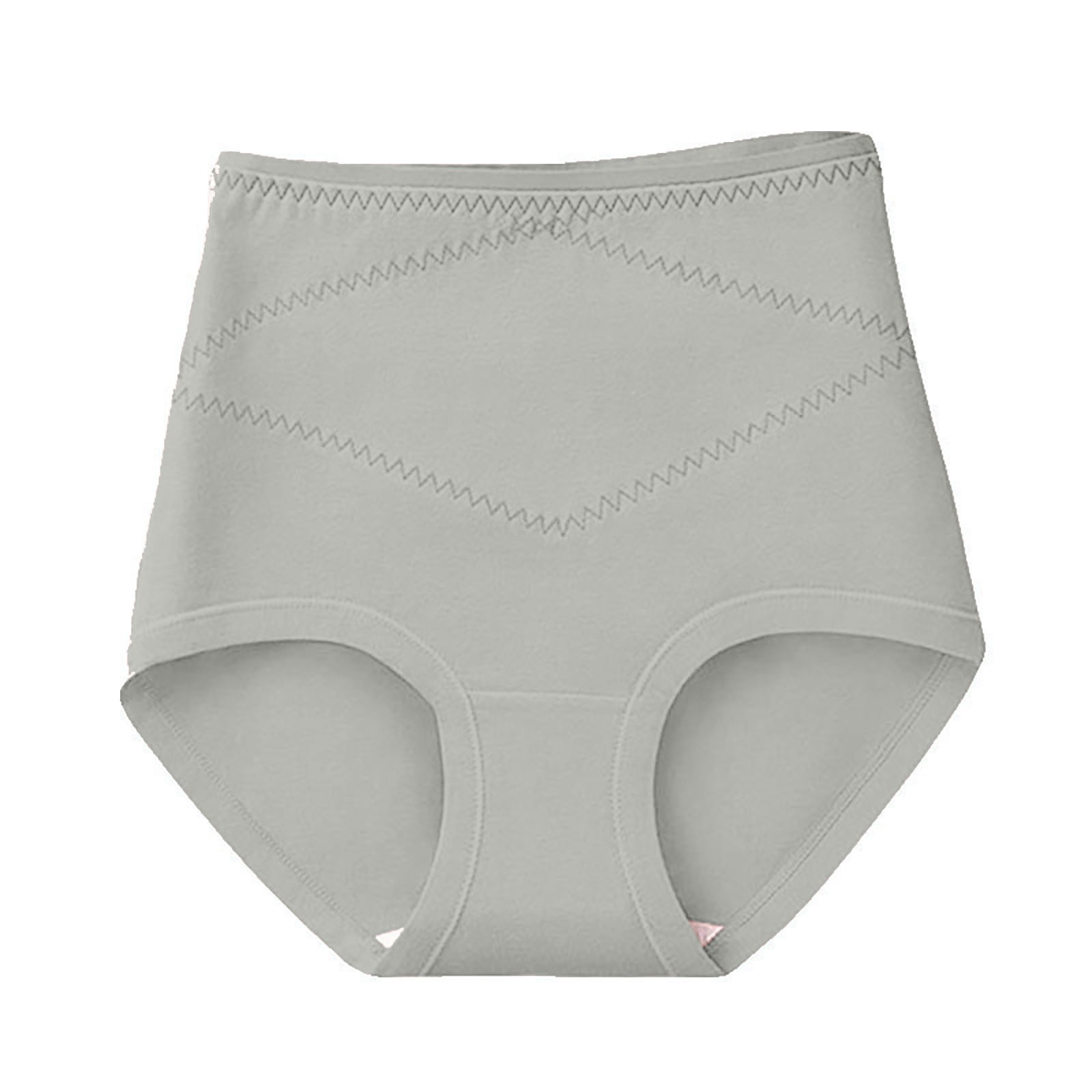 Women Solid Color High Stretch Cotton Panties Plus Size High Waist Soft ...