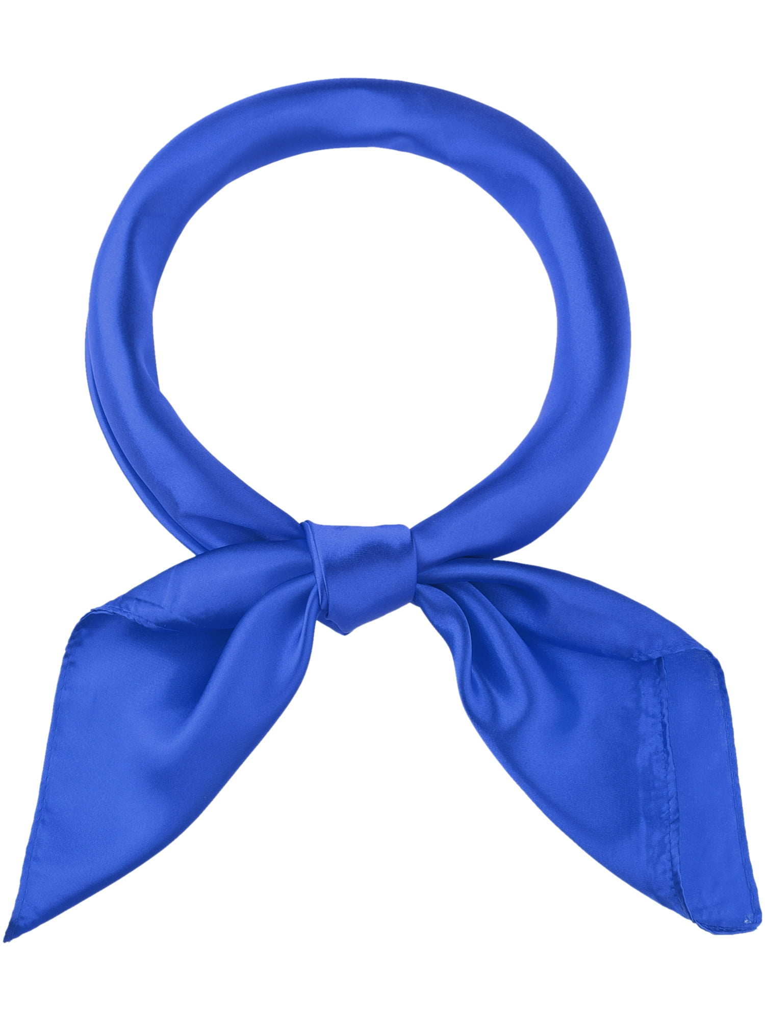 INSPIRE CHIC Women's Satin Neck Scarf Square Silky Solid Neckerchief ...