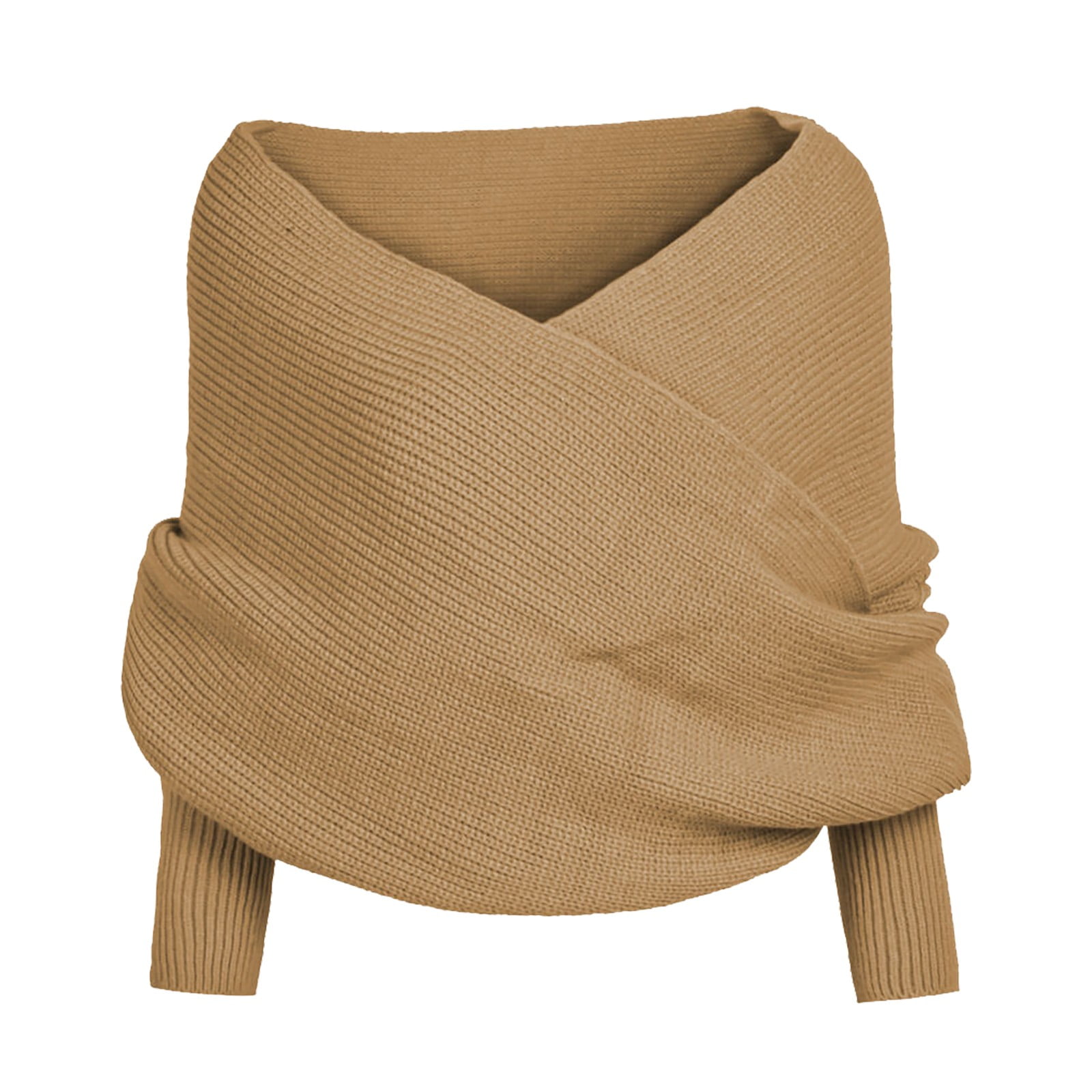 Women Solid Scarf Sleeve Crochet Knit Long Soft Winter Shawl Scarf Men ...