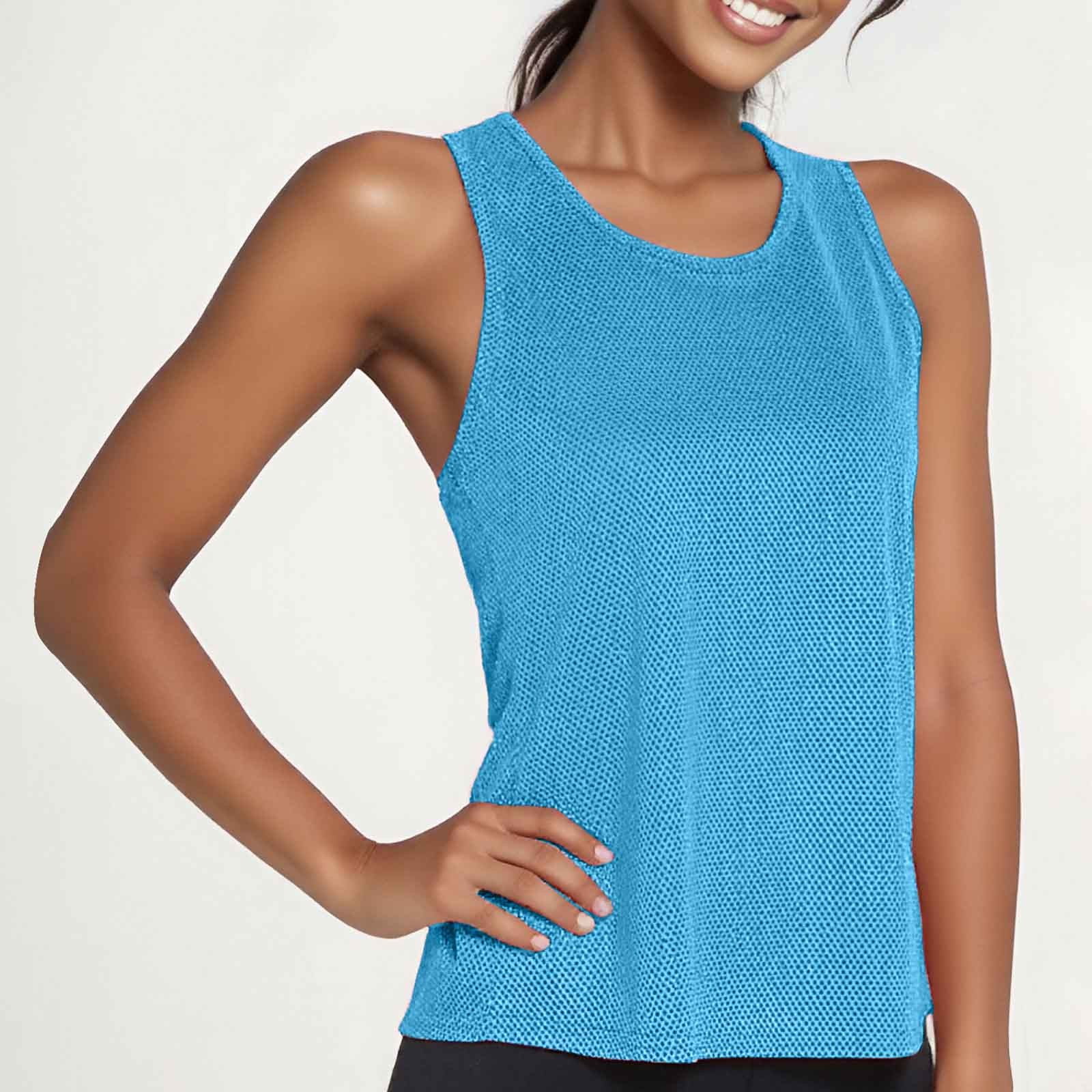 Women Solid Sports Vest Back Pleated Drawstring Yoga Top L Shaped ...