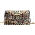 Women Sparkly Rhinestone Evening Bag Crystal Shoulder Bag with Chain ...