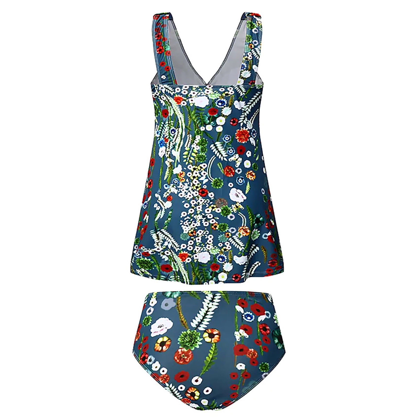 Women Split Two Piece Sexy Tummy Control Slimming Swimsuit Set Ladies ...