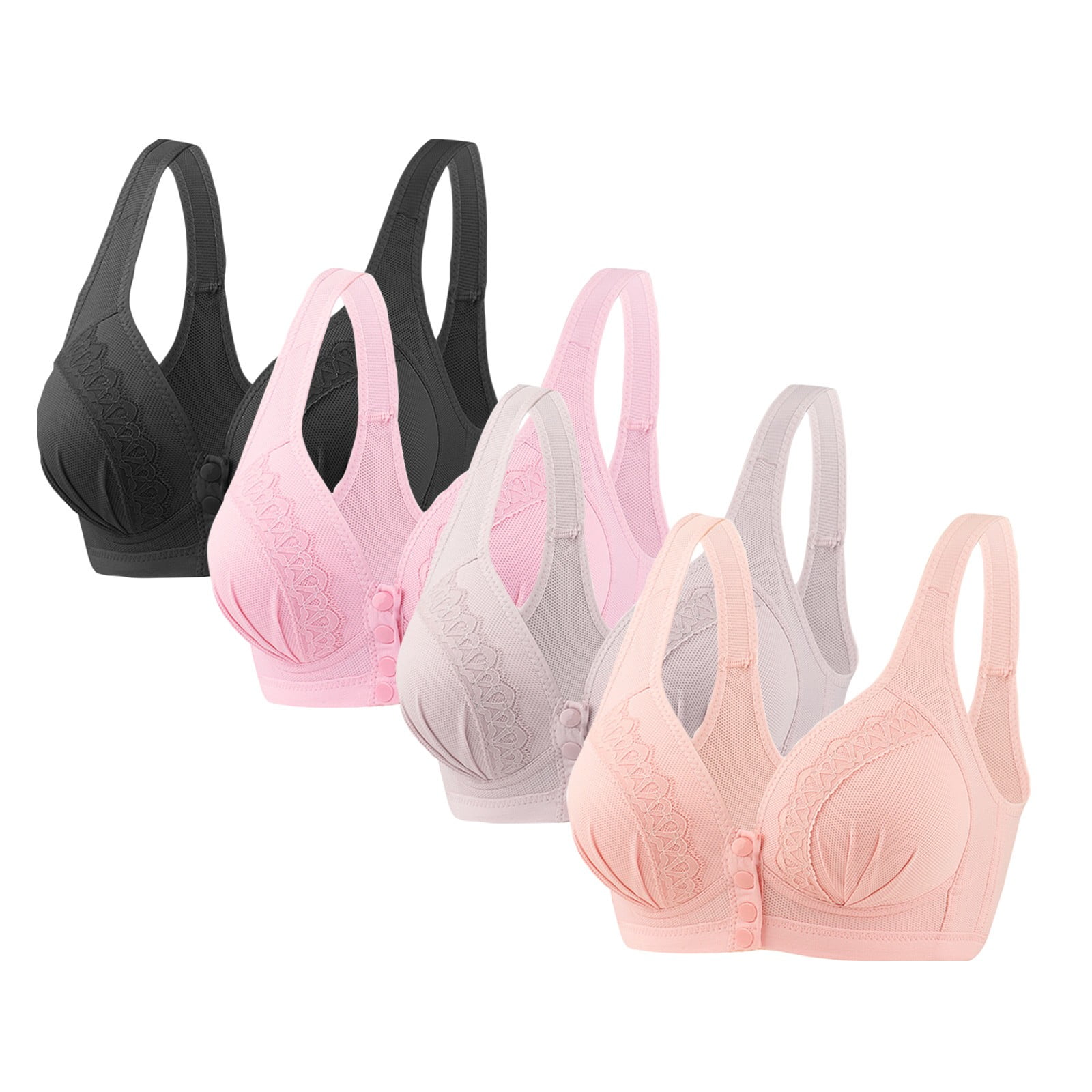Women Sports Bra Women Wireless Bra with Support Plus Size Wide Strap ...