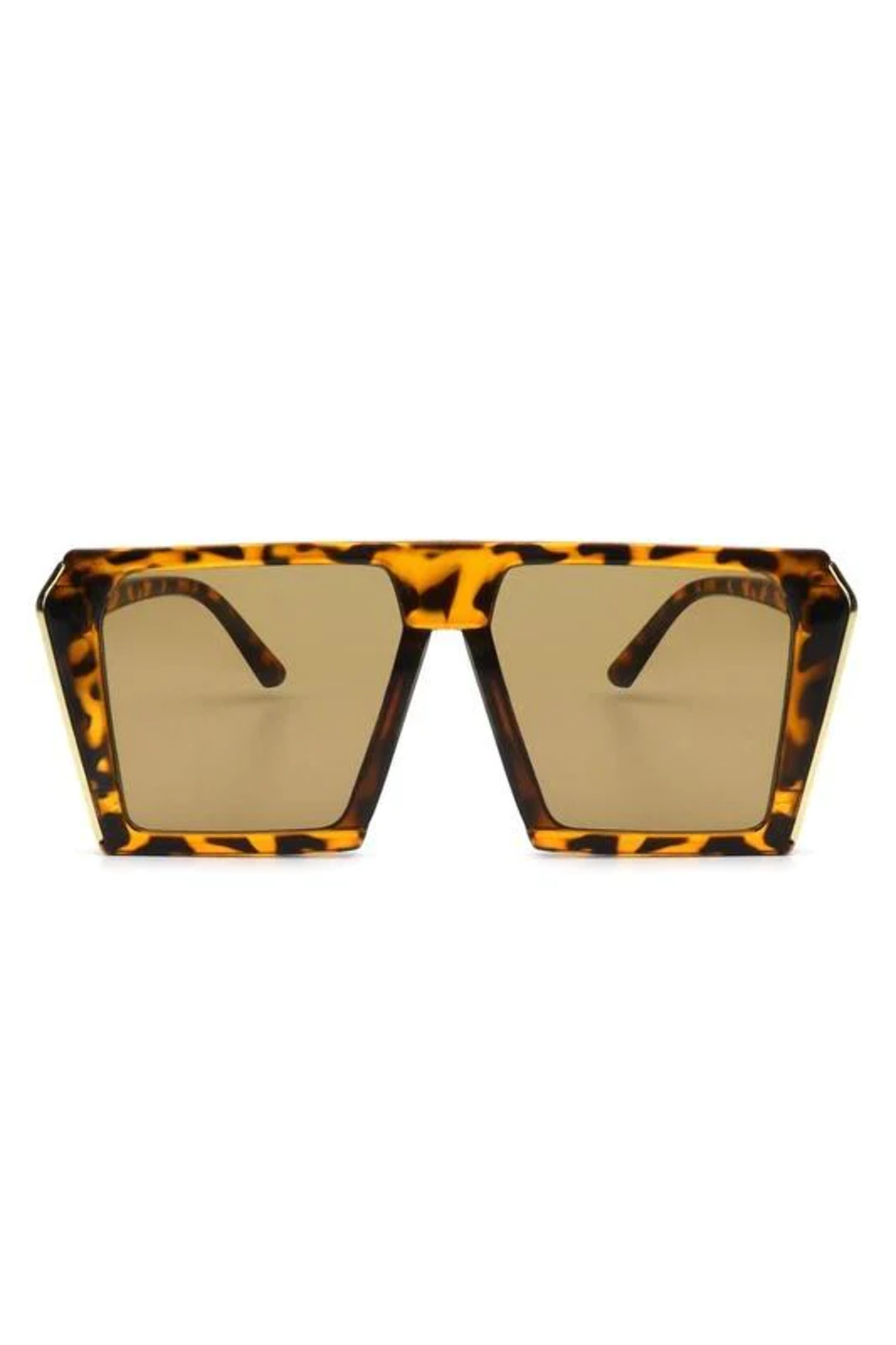 Oversize Translucent Square Sunglasses Flat Top Color Tinted Lens 69mm ...