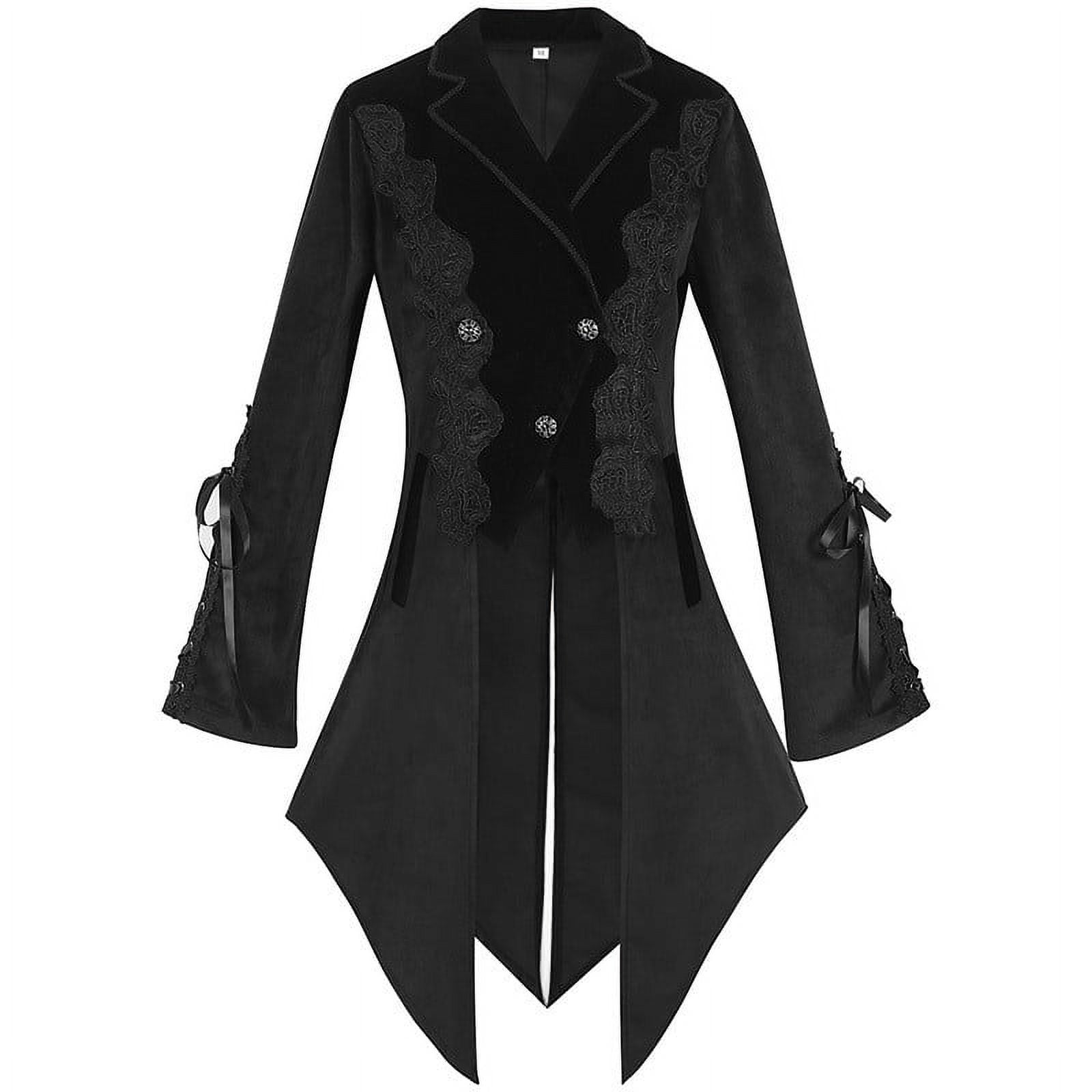 Women Steampunk Vintage Tailcoat Jacket, Gothic Victorians Frock Coat ...