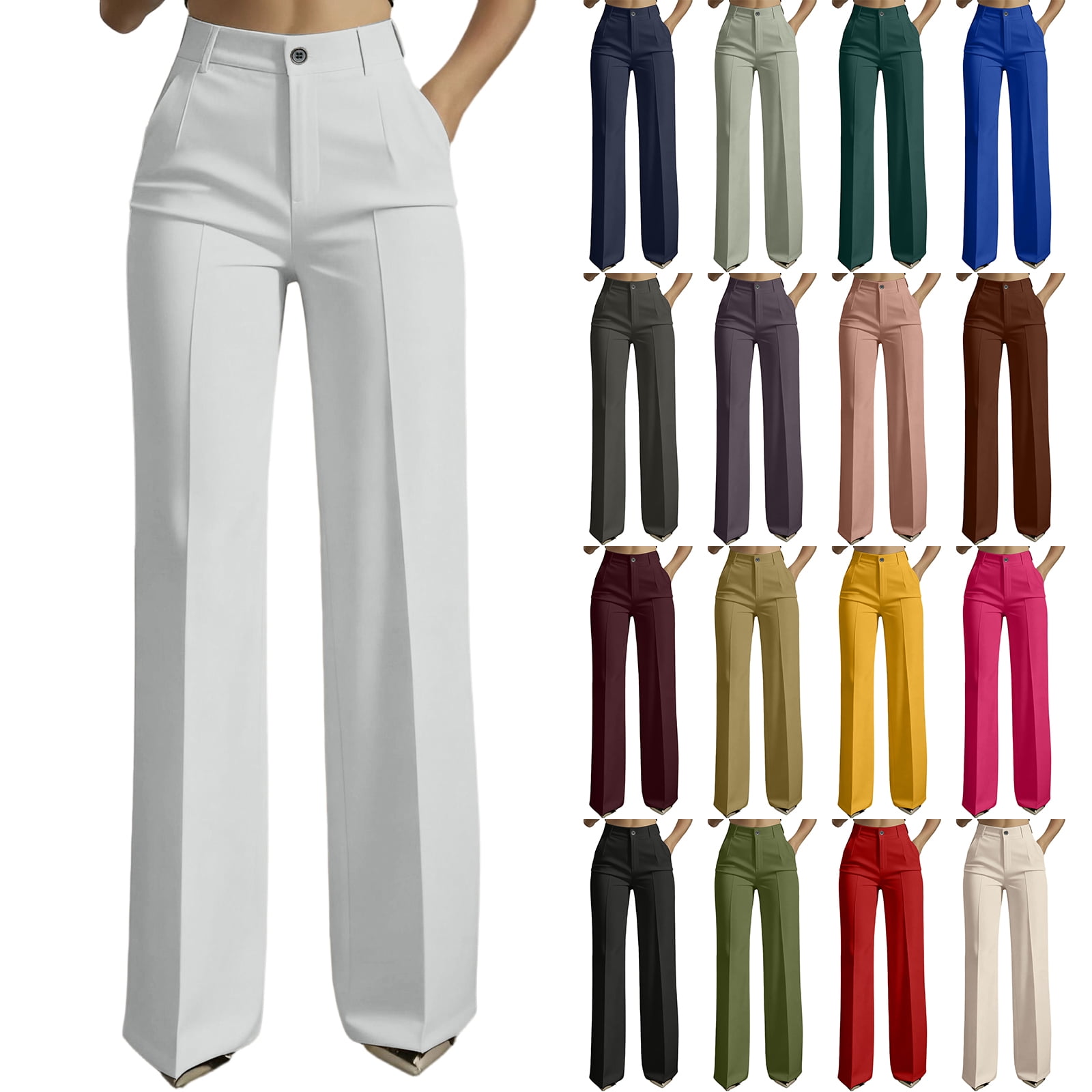 Women Straight Leg Palazzo Pants 2026 Summer Spring High Waisted ...