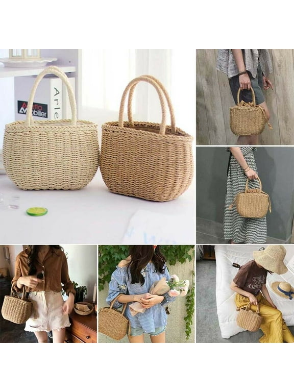 ZGAD Elegant Handmade Straw Woven Women's Clutch - Summer Beach Travel ...