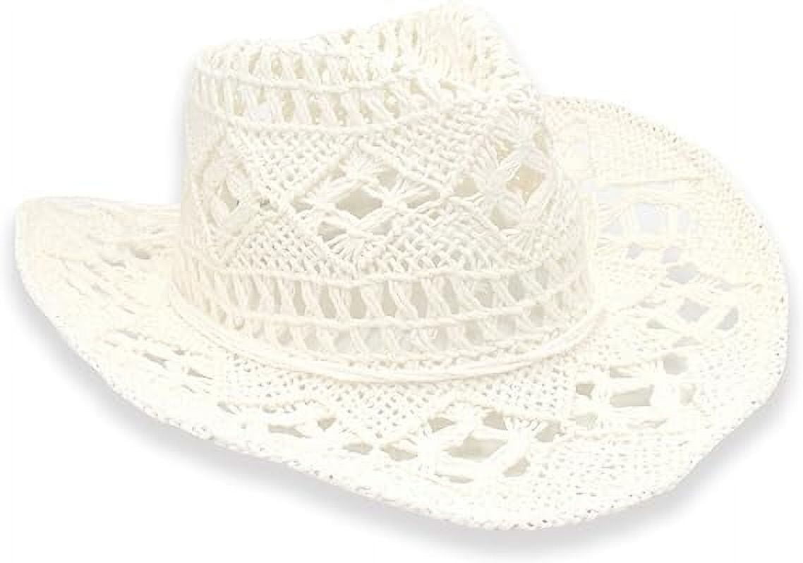 Women Straw Cowboy,Hats Beach Panama Straw Cowboy Hats,Foldable ...