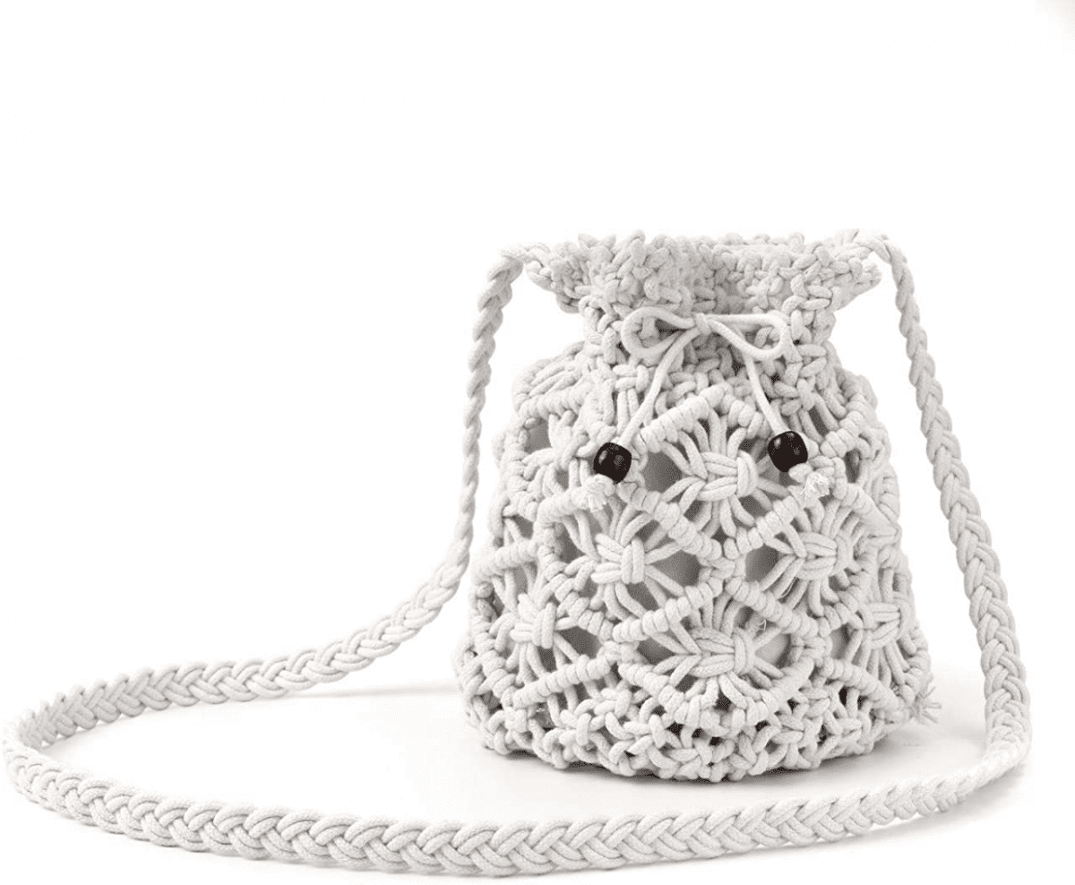 Women Straw Crossbody Bag Handmade Woven Beach Bohemian Shoulder Purse ...