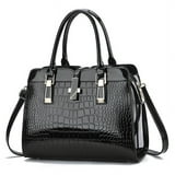 Women Stylish Luxury Tote Bag Purse Crocodile Pattern Handbag Large ...