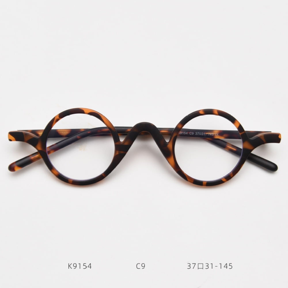 Women Stylish Small Round Tortoiseshell Eyeglass Frame Men Acetate ...