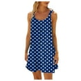 Women Summer Beach Dress Sleeveless Printed Casual Seaside Vacation Mini Dress Womens Dress