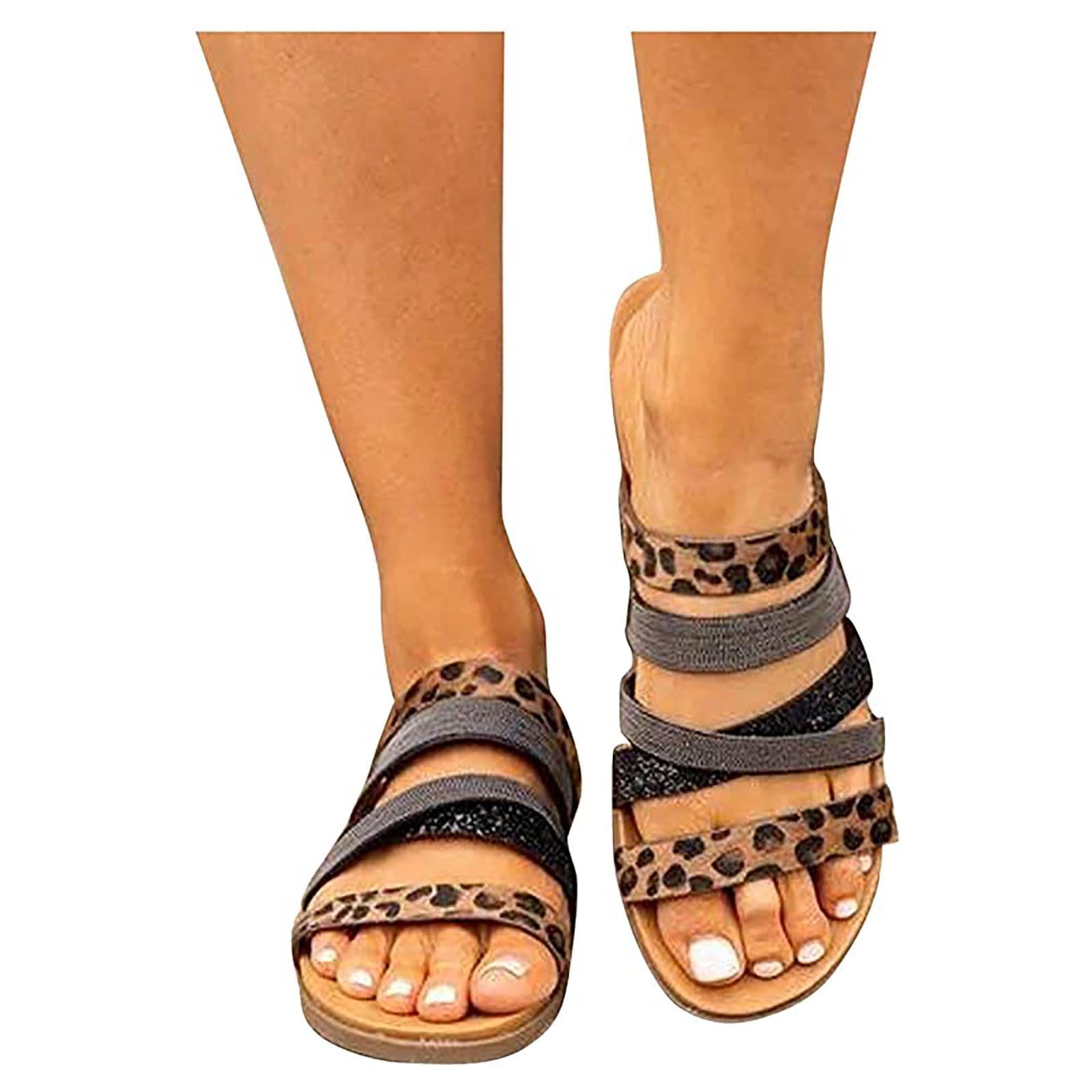 Women Summer Boho Flat Sandals Stylish Sunflower Daisy Slides Sandal Outdoor Indoor Shoes