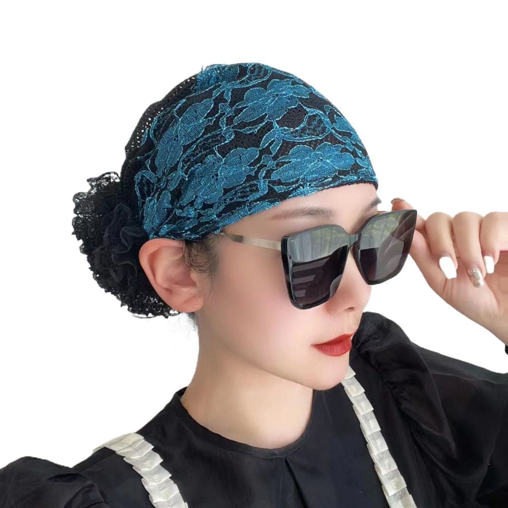 Women Summer Breathable Lace Elegant Hair Cover Cap Head Wraps ...