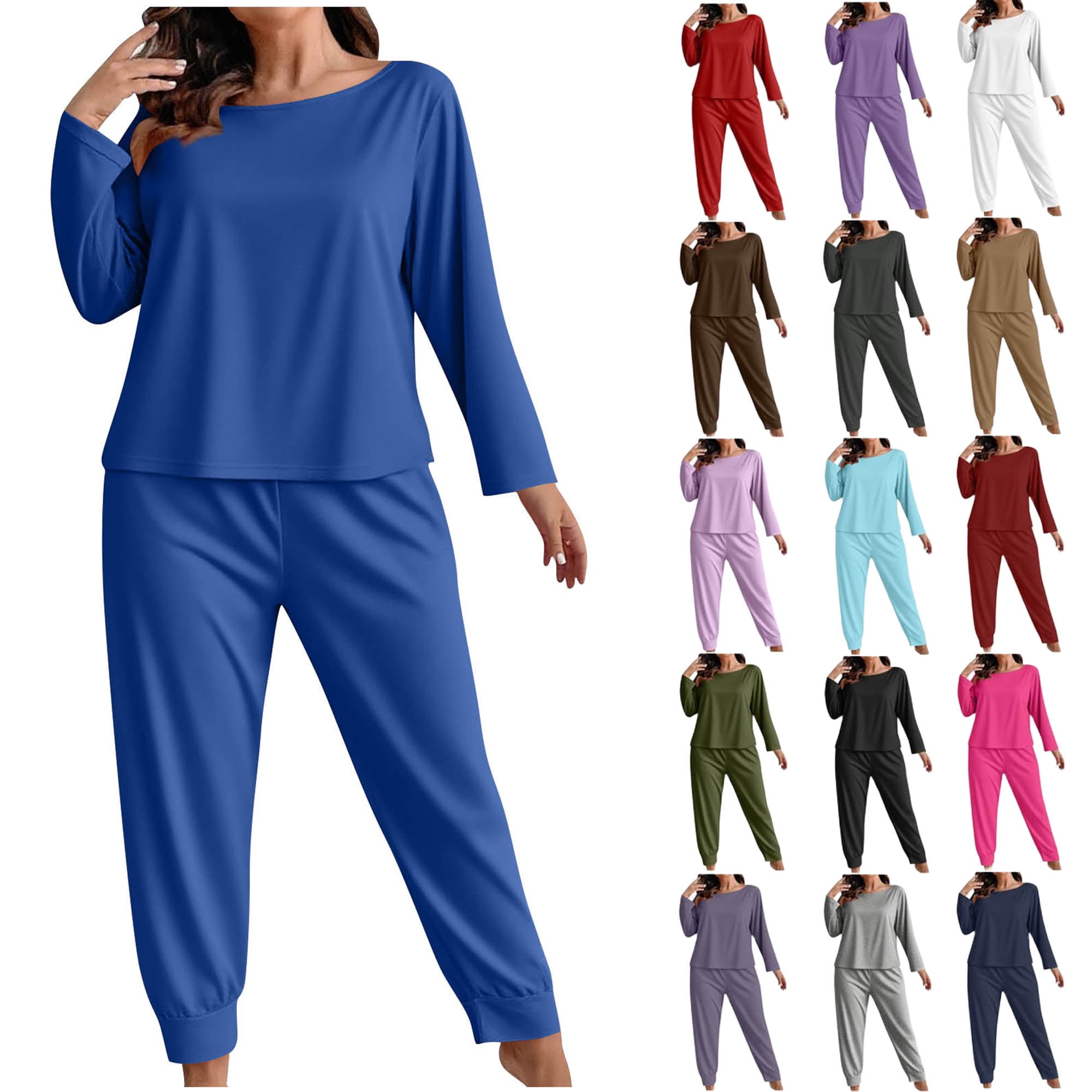 Two Piece Sets for Women Fall Plus Size Outfits Fashion Lounge Sets ...