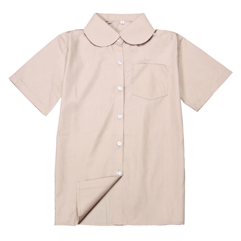 Women Summer Japan Students Round Neck Short Sleeve JK Uniform White ...